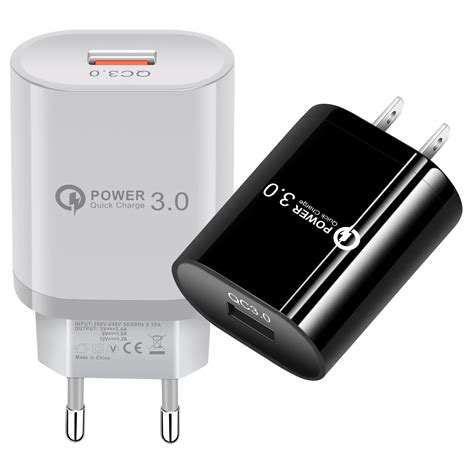 QC 3,0 USB зарядное устройство с одним портом Быстрая зарядка зарядное ...