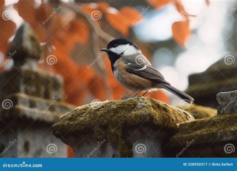 Black Capped Chickadee Bird Flying On Alpha Layer Four Birds Of Different Colors Sizes In