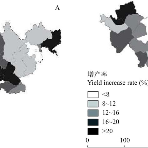 Maize Yield Increase A And Yield Increase Rate B Of K Fertilizer Download Scientific