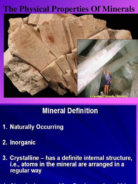 Physical Properties Minerals Final Pdf Minerals Materials