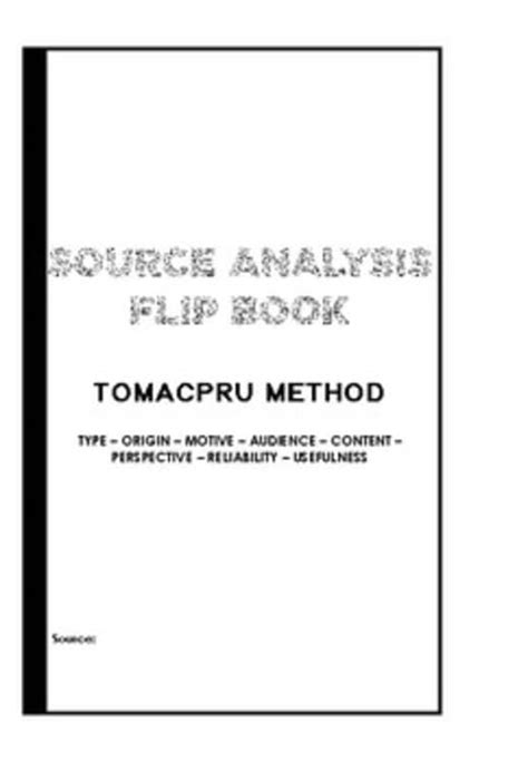 Tomacpru Method History Source Analysis Flipbook By Mrsbteacheshumanities