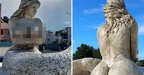 Anatomically Questionable Mermaid Statue Is Causing A Stir For Being Too Horny