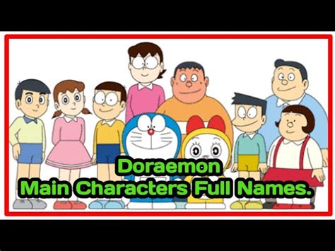 Doraemon Main Characters Images And Names List