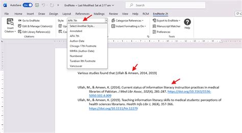 Changing Citation Style FHS PK EndNote A Step By Step Guide LibGuides At Aga Khan