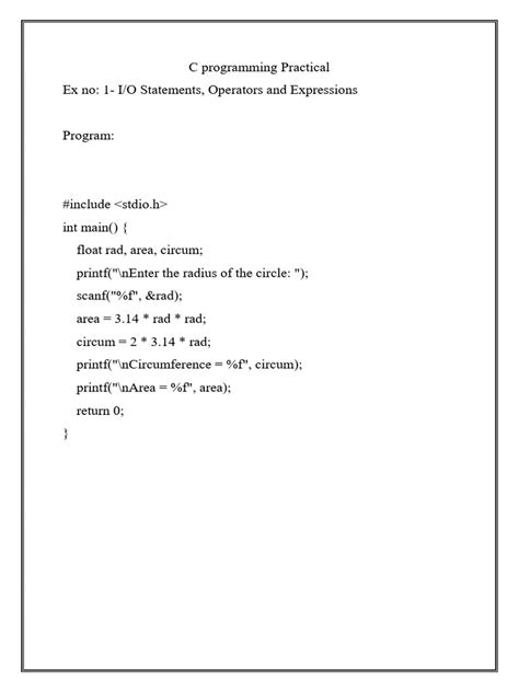 C Programming Practicals Pdf Pointer Computer Programming