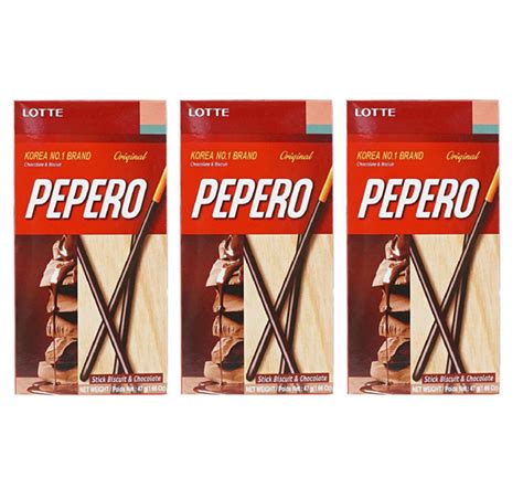 Печенье-соломка Pepero Stick Bisquits & Chocolate в шоколаде 3 уп 54гр ...