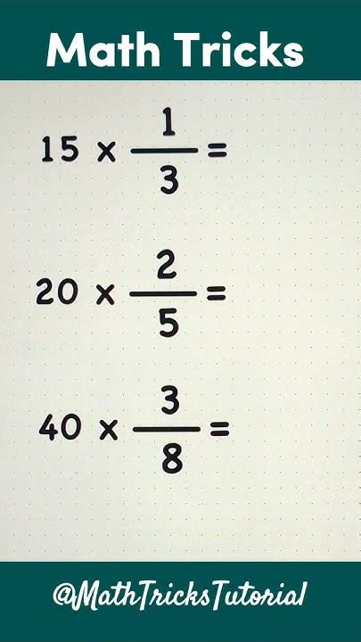 Mathtrickstutorial Maths Math Tutorial Mathematics Shorts