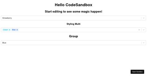 React Select Forked Codesandbox