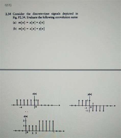 Solved Q11 Signals And Systems Consider The Discrete Time