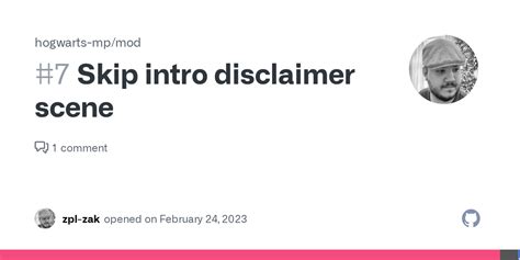 Skip Intro Disclaimer Scene · Issue 7 · Hogwarts Mpmod · Github