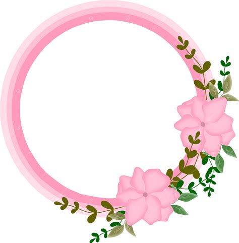 꽃과 원 프레임 클립 아트 원 화환 꽃 Png 일러스트 및 Psd 이미지 무료 다운로드 Pngtree