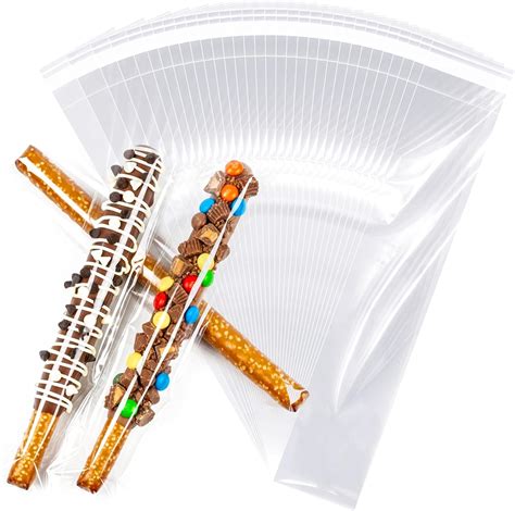 2x10 Pretzel Rod Bags Self Sealing Clear Cello Bags 31