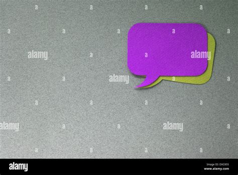 Paper Dialog Box On Gray Background With Blank Empty Copy Space Stock