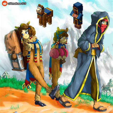 Llama And Wandering Trader By Omakase123 On Deviantart Llama And Wandering Trader By Omakase123 On Deviantart