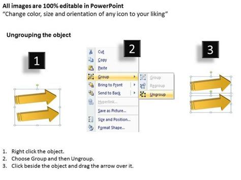 D Stages Parallel Arrow Workflow Diagram Simple Business Plans PowerPoint Templates