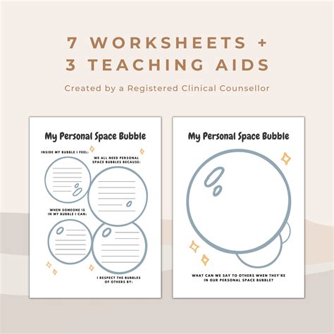 Personal Space Bubble Worksheet Teaching Boundaries Pdf Download Etsy