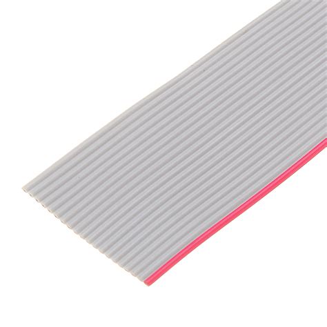 5m 1 27mm Pitch 20 Pin 20p Grey Gray Flat Ribbon Data Cable Wire Connector Awg28 300v