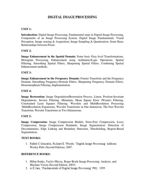 Dip And Soft Computing Syllabus Pdf Fuzzy Logic Data Compression