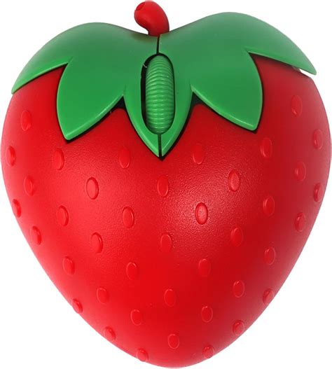 Wireless Mouse Bluetooth Cute Fruit Strawberry Shape Mouse 2 4ghz And Bluetooth