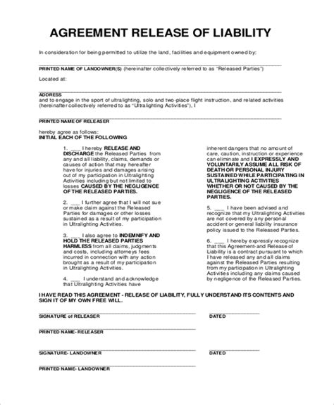 FREE Sample Release Of Liability Forms In PDF MS Word