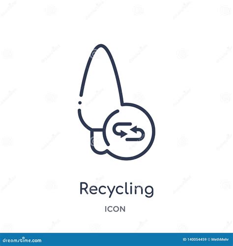 Linear Recycling Icon From Ecology Outline Collection Thin Line Recycling Vector Isolated On
