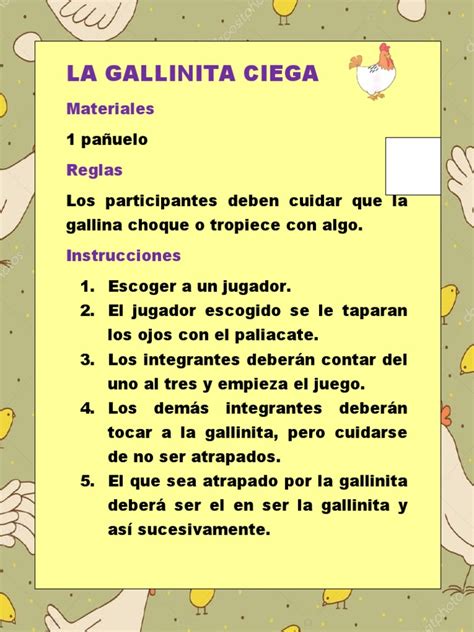 Instrucciones Del Juego La Gallinita Ciega Pdf
