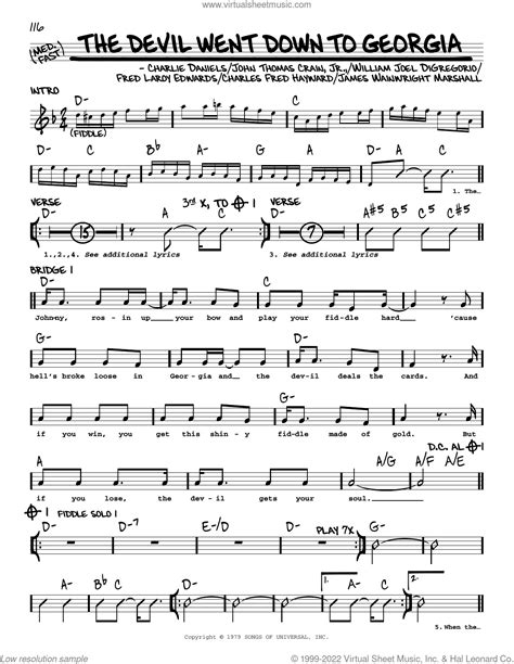 Download Charlie Daniels Band Digital Sheet Music And Tabs