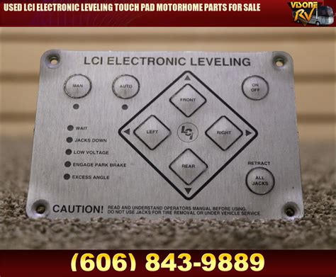 RV Components USED LCI ELECTRONIC LEVELING TOUCH PAD MOTORHOME PARTS FOR SALE Leveling System
