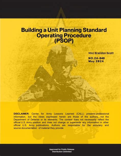 Building A Unit Planning Standard Operating Procedure Psop Article
