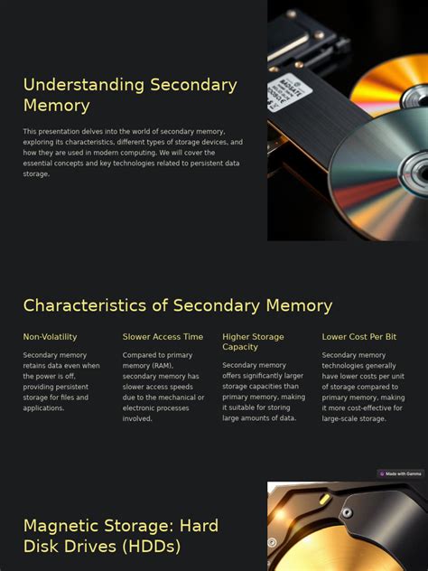 Understanding Secondary Memory Pdf Computer Data Storage Hard