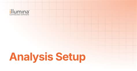 analysis setup illumina connected software