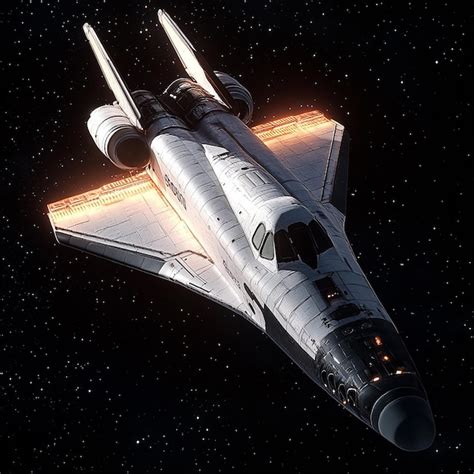 Quothightech Space Shuttle With Angular Aerodynamic Designquot