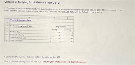 Chapter 2 Applying Excel Exercise Part 2 Of 2 2