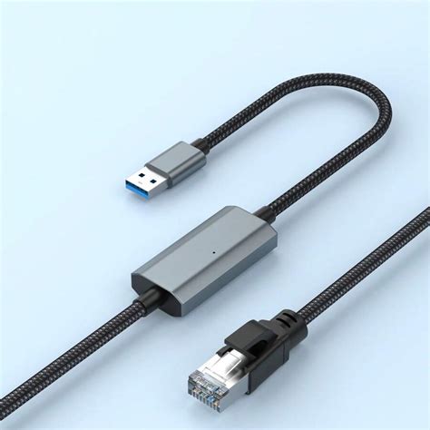 Usb To Ethernet Cable 6 6ft Usb 3 0 A Male To Rj45 Male Cord Directly Connected Aluminum