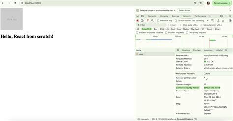 Javascript Csp Does Not Work As Expected It Allows React Spa To Load