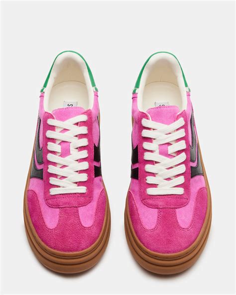 Dodge Pink Low Top Platform Sneaker Womens Designer Sneakers Steve