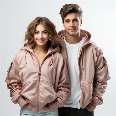 Premium Photo Couple Jacket Design And People Concept Close Up