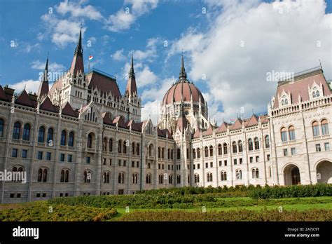 Architectural Detail Of Hungarian Parliament Building Budapest Stock