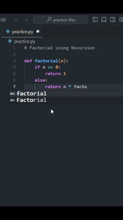 Factorial Using Recursion Python Pythonprogrammingcoding