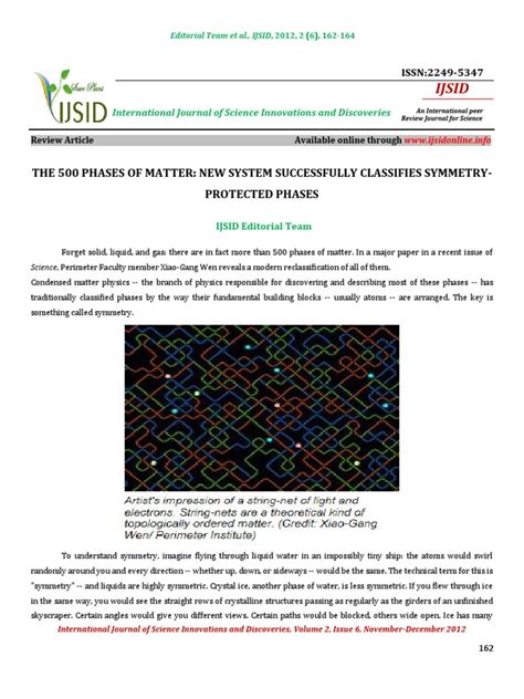 The 500 Phases Of Matter New System Successfully Classifies Symmetry Protected Phases Pdf
