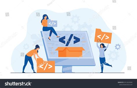 software engineer concept web design development stock vector royalty
