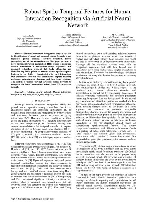 Pdf Robust Spatio Temporal Features For Human Interaction Recognition