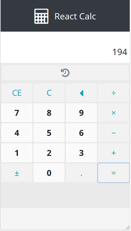 GitHub Drminnaar React Calculator Standard A Calculator That