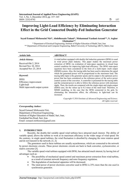 Improving Light Load Efficiency By Eliminating Interaction Effect In The Grid Connected Doubly