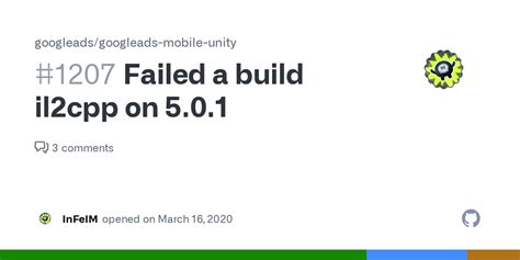 Failed A Build Il Cpp On Issue Googleads Googleads Mobile Unity GitHub