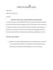 DAD 220 6 1 Project One Creating A Database And Querying Data Docx Gideon Keter DAD 220 6 1