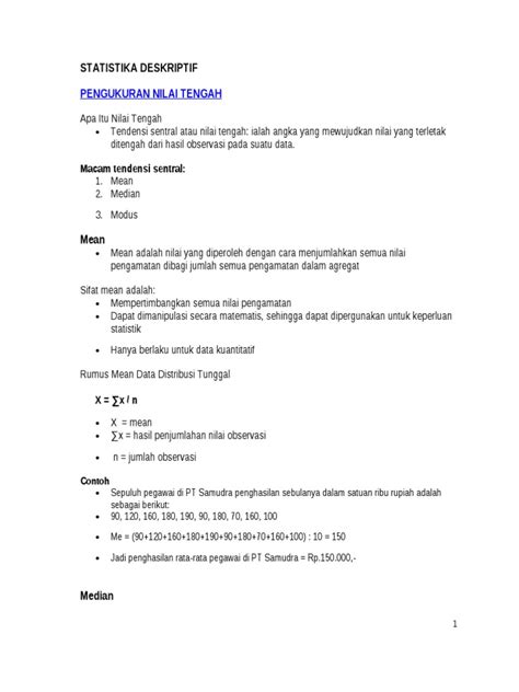 Teknik Analisis Deskriptif Berdasarkan Kekerapan Min Median Legsploaty