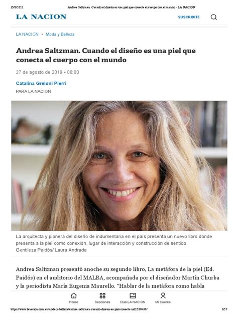 Andrea Saltzman Cuando El Diseño Es Una Piel Que Conecta El Cuerpo Con
