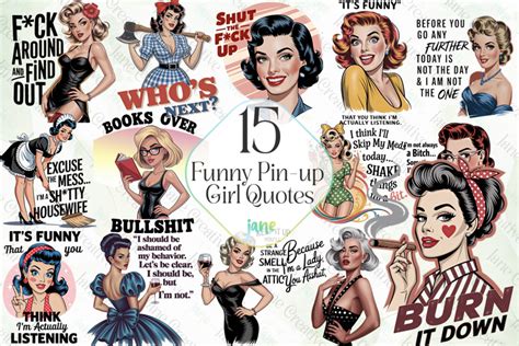 Funny Pin Up Girl Quotes Sublimation
