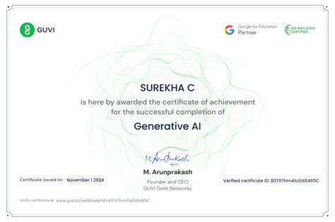 Surekha Sekar On Linkedin Genai Ai Artificialintelligence Guvi